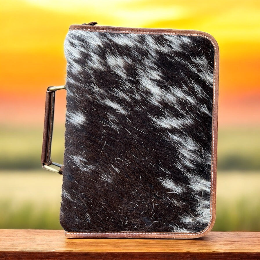 Brown cowhide Book Cover – Western Linens