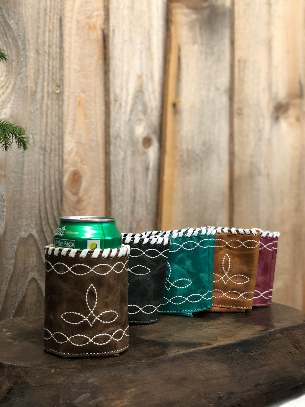 Brown BootStitch Leather Koozie – Western Linens