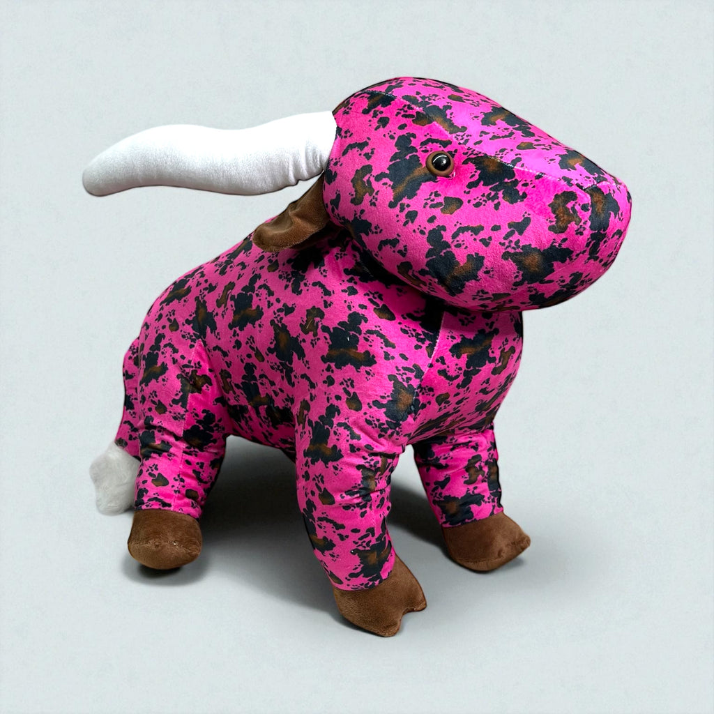 Large farm pal - pink cowprint Longhorn – Western Linens