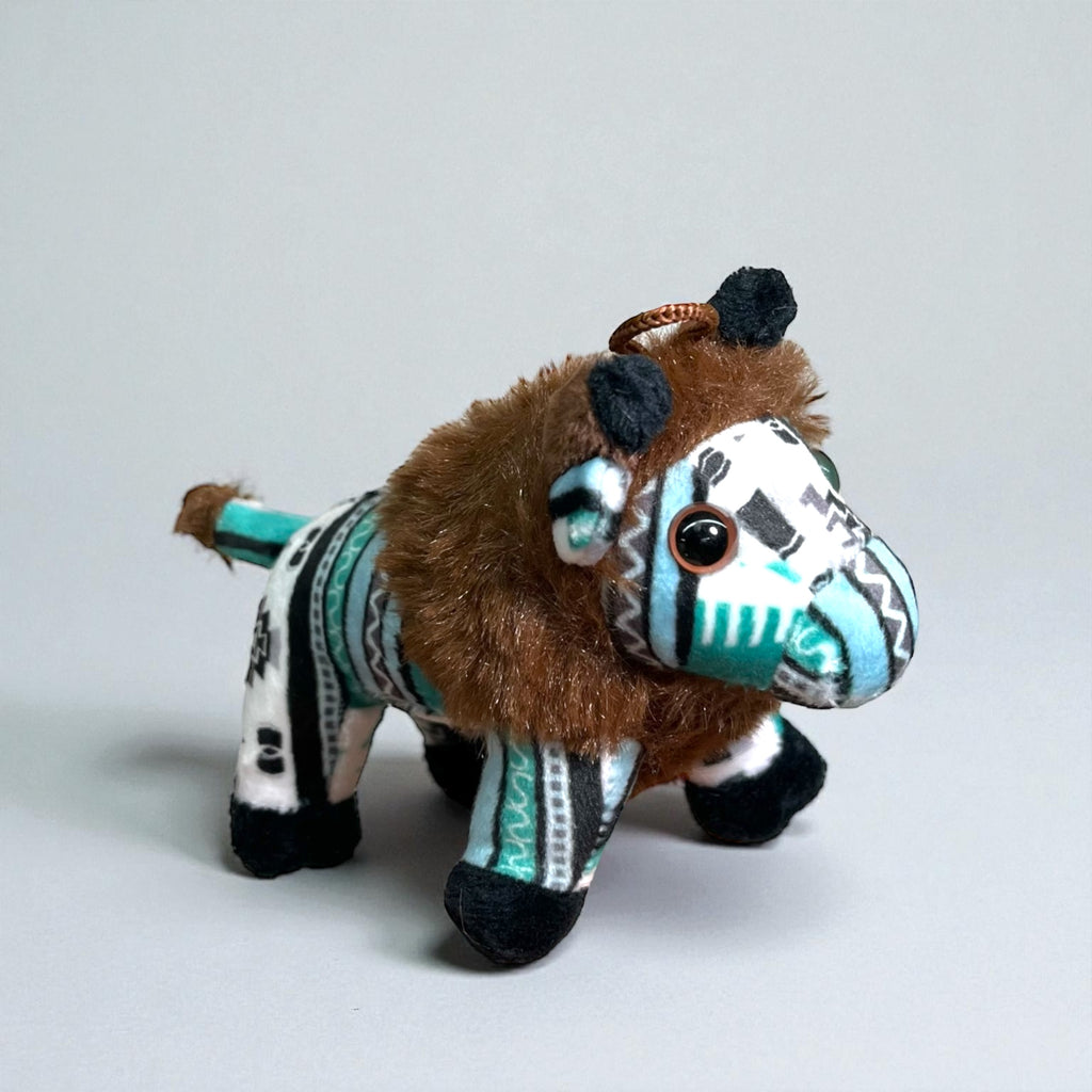 Mini farm pal - turquoise Aztec buffalo – Western Linens