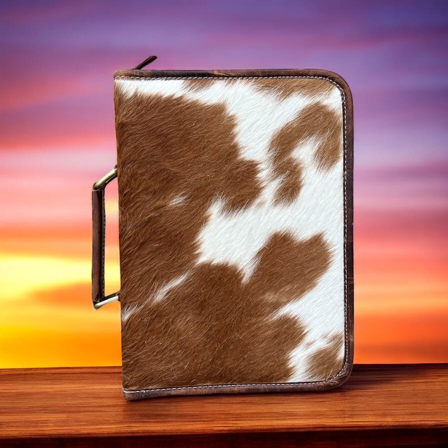 Tan cowhide Book Cover – Western Linens