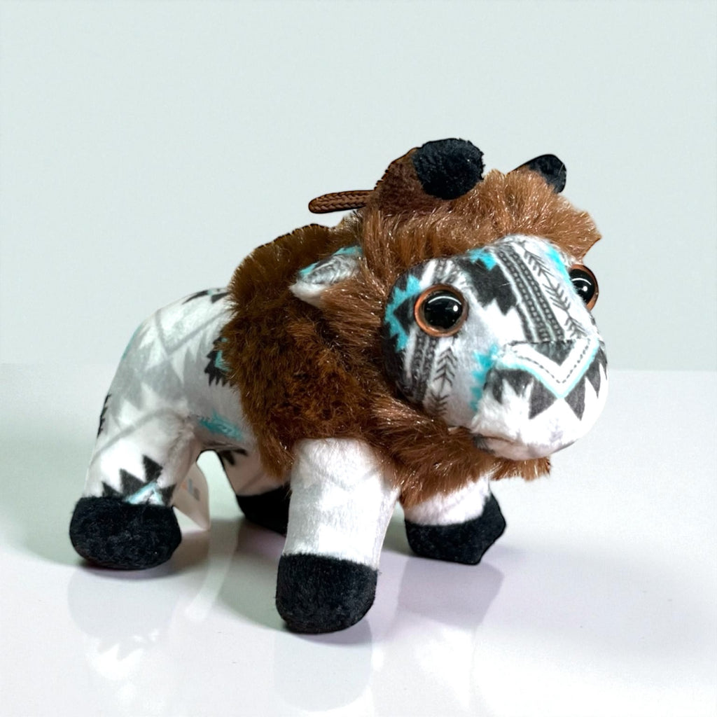 Mini farm pal - blue Aztec buffalo – Western Linens