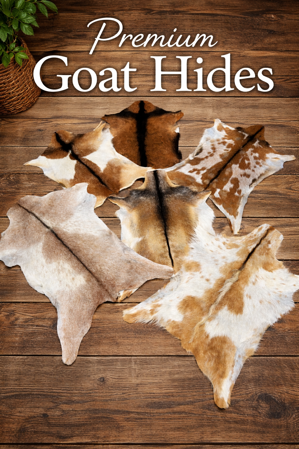 Premium Goat Hides - assorted colors – Western Linens