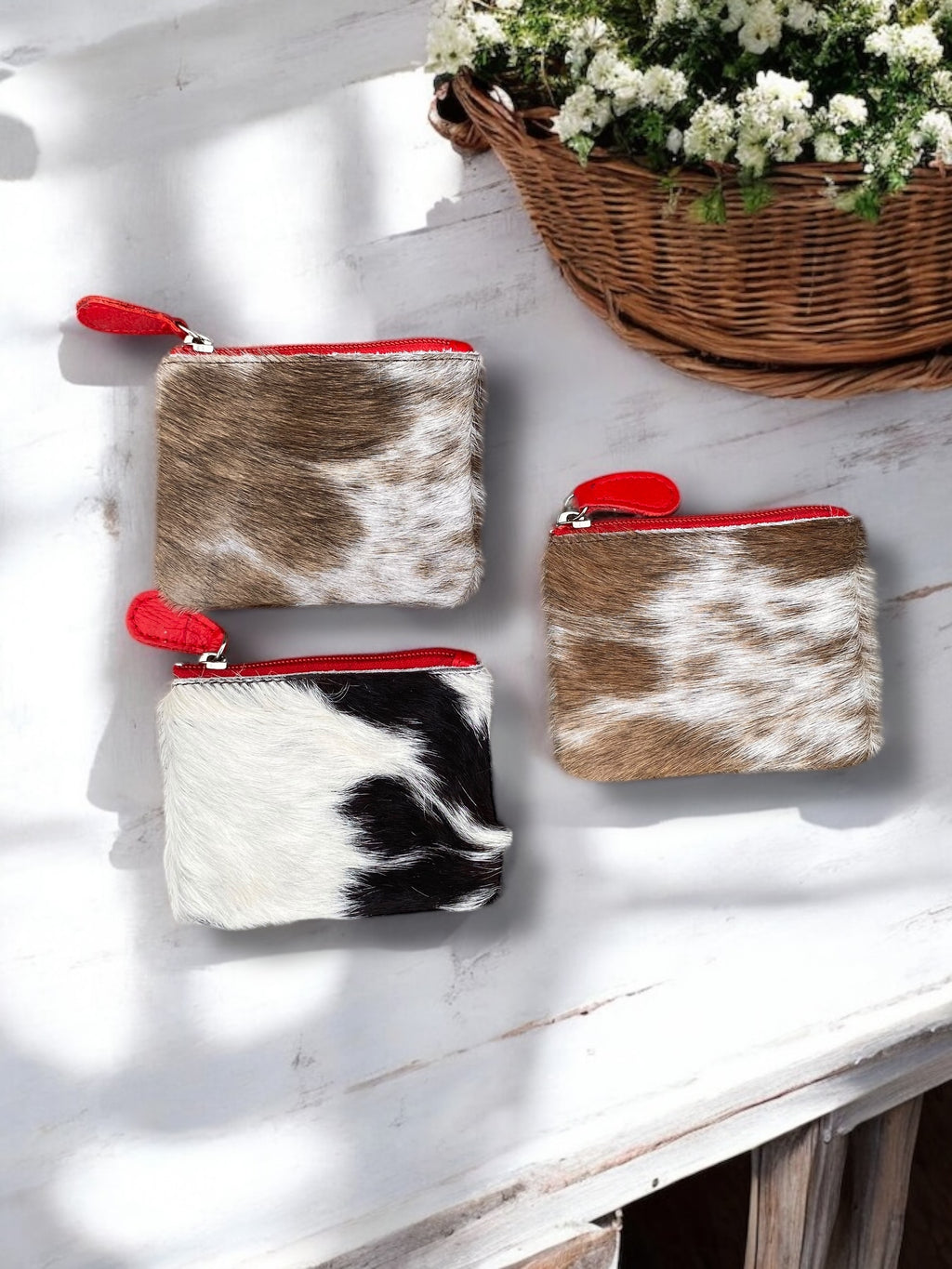 Red Cowhide Coin Pouch – Western Linens